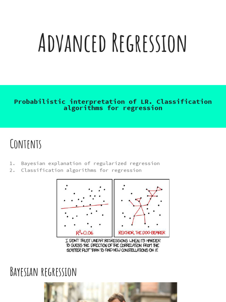 Advanced Regression | PDF | Dependent And Independent Variables | Linear Regression