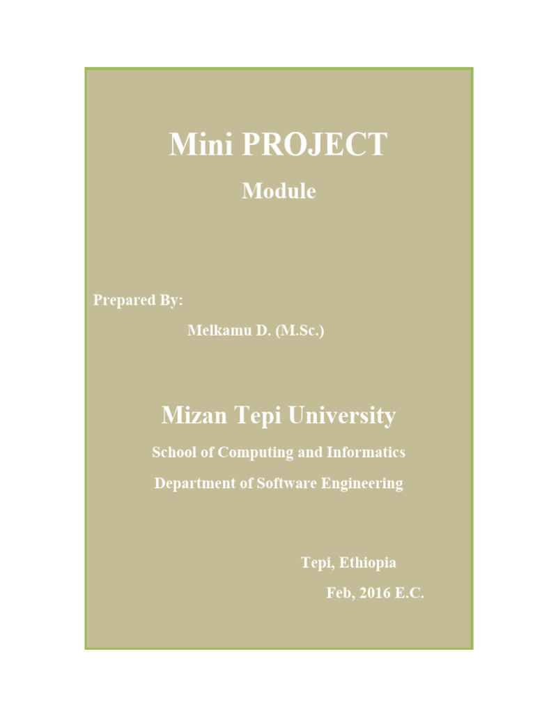 Mini Project Sample Module | Download Free PDF | Software Testing ...