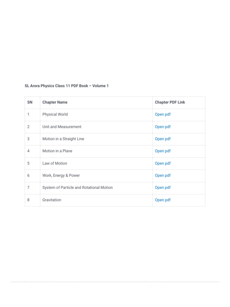 1 Updated SL Arora Physics Class 11 PDF Download 1 | PDF