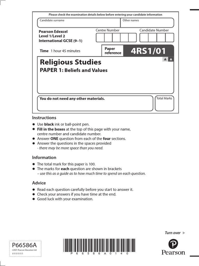 Re Past Paper 1 2021 | PDF | Last Judgment | Afterlife