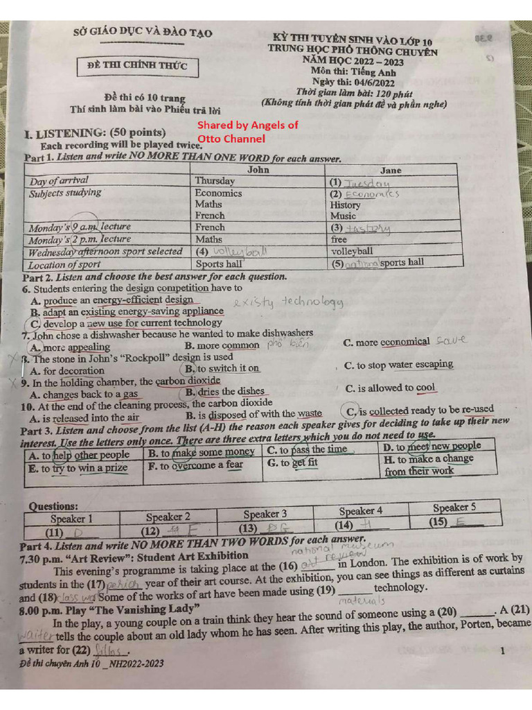 De Thi Tuyen Sinh Vao Lop 10 THPT Chuyen Hung Vuong Binh Duong Nam Hoc 12125 | PDF