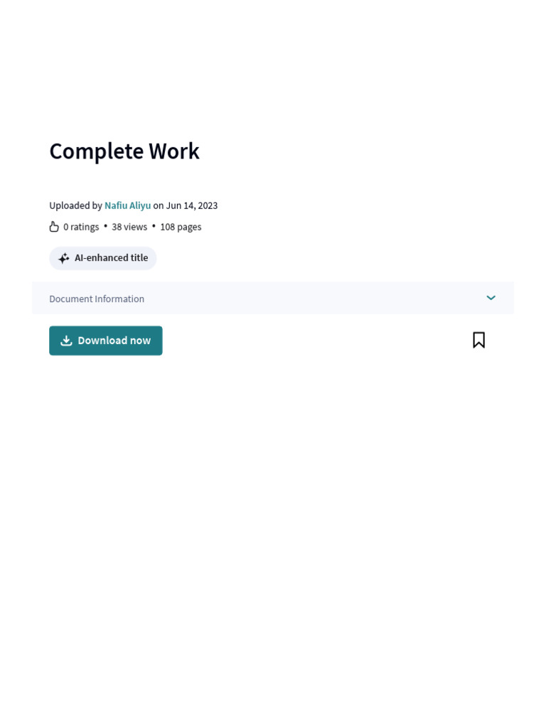Complete Work - PDF | PDF | Scribd