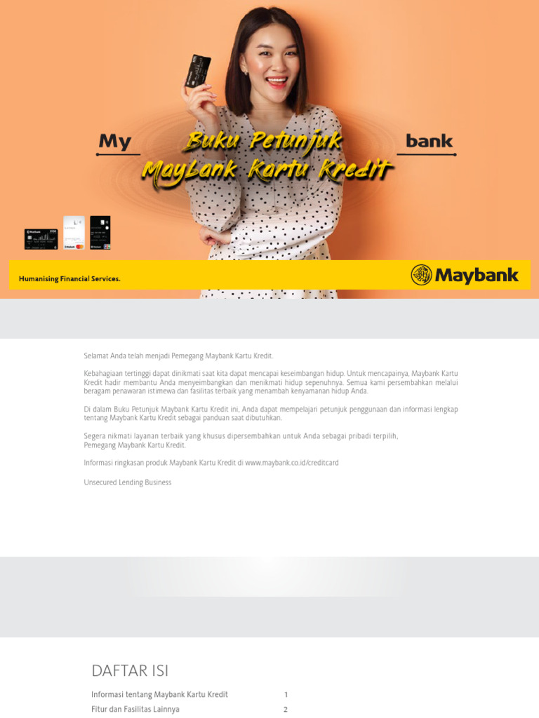 Maybank Kartu Kredit E-Welcome Pack | PDF