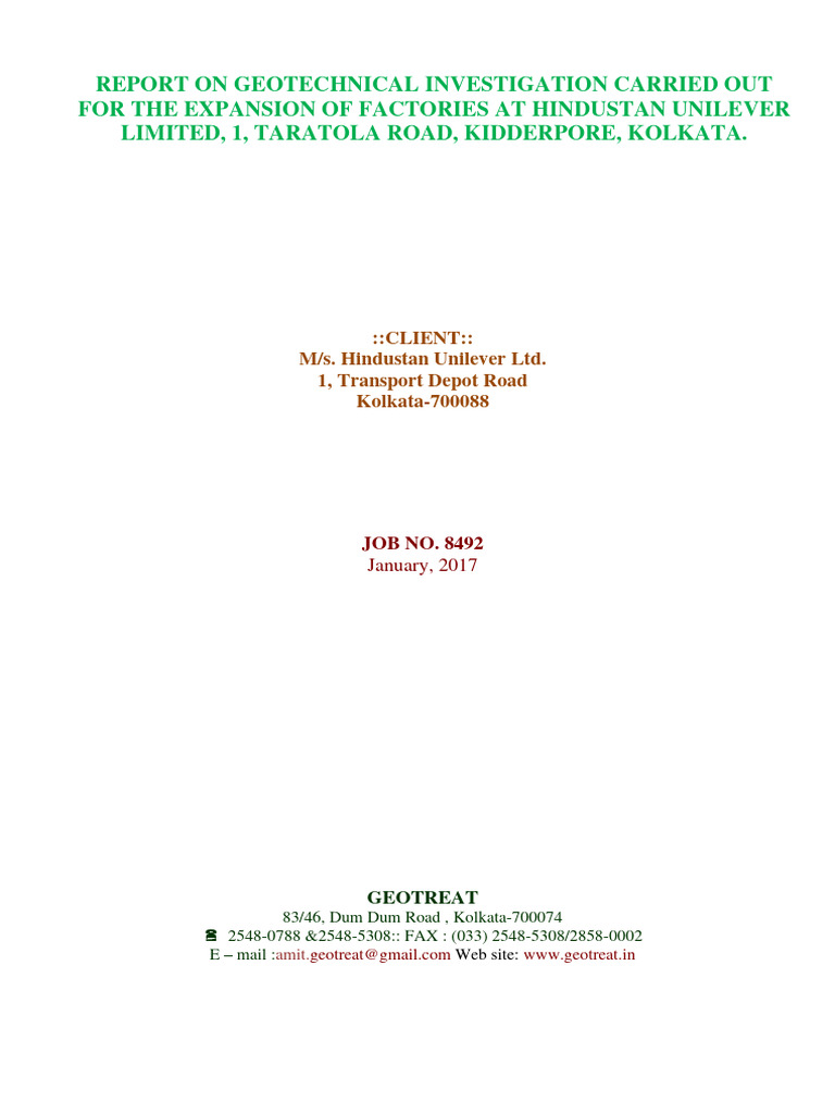 Structural Report Pdf Civil Engineering Geotechnical Engineering