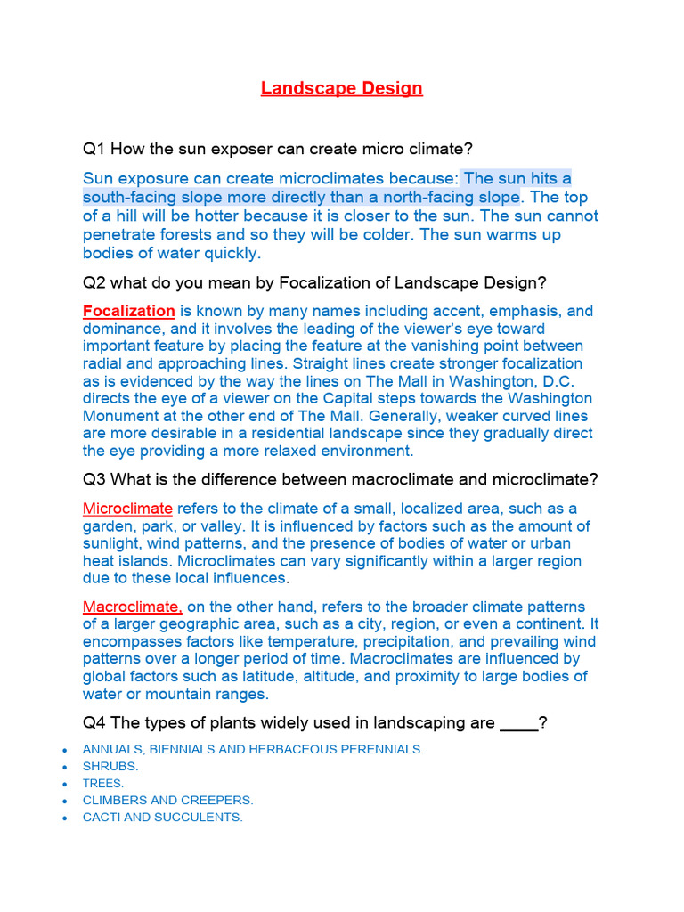Landscape Design | PDF | Gardens | Earth Sciences