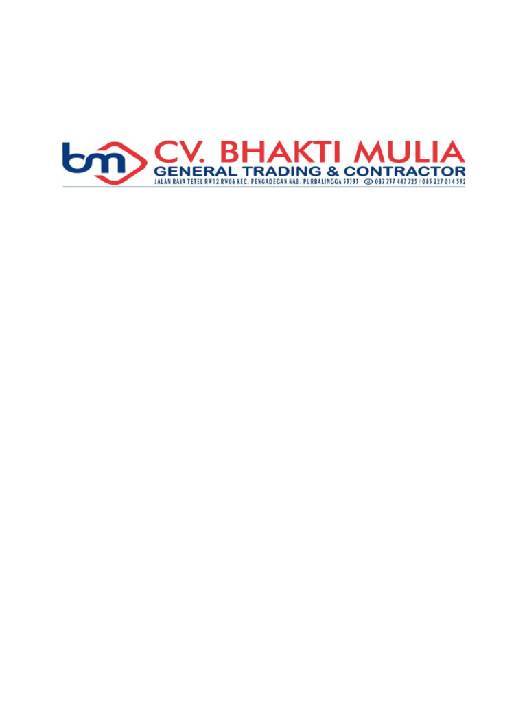 Kop Surat Cv. Bhakti Mulia | PDF
