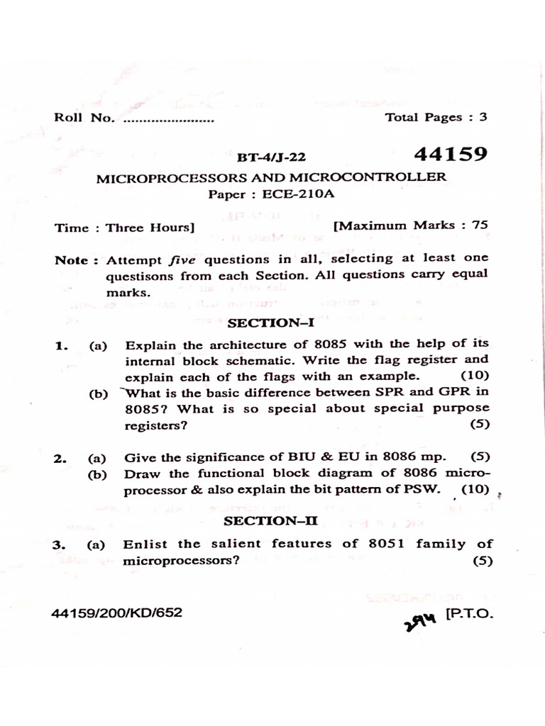 Micro Previous Paper Kuk | PDF