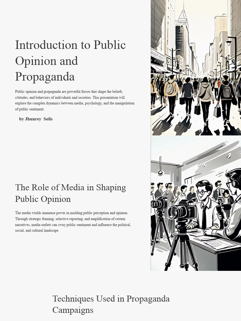 Introduction To Public Opinion and Propaganda: by Jhunrey Solis | PDF | Media (Communication ...