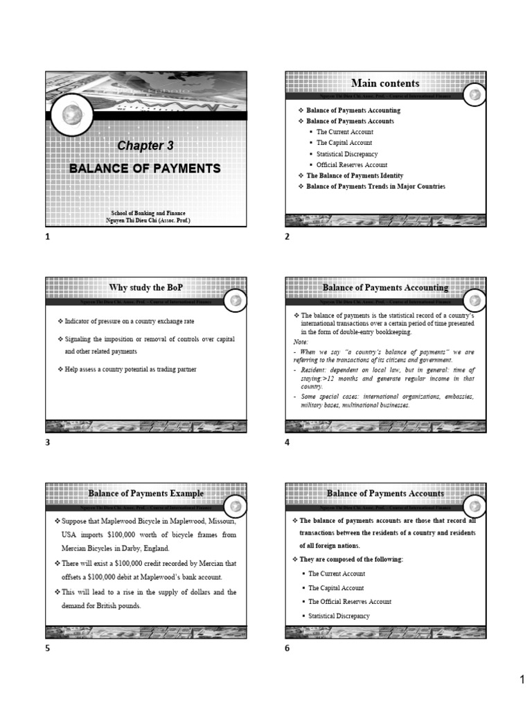 Chapter 3.balance of Payments | Download Free PDF | Balance Of Payments | Service Industries