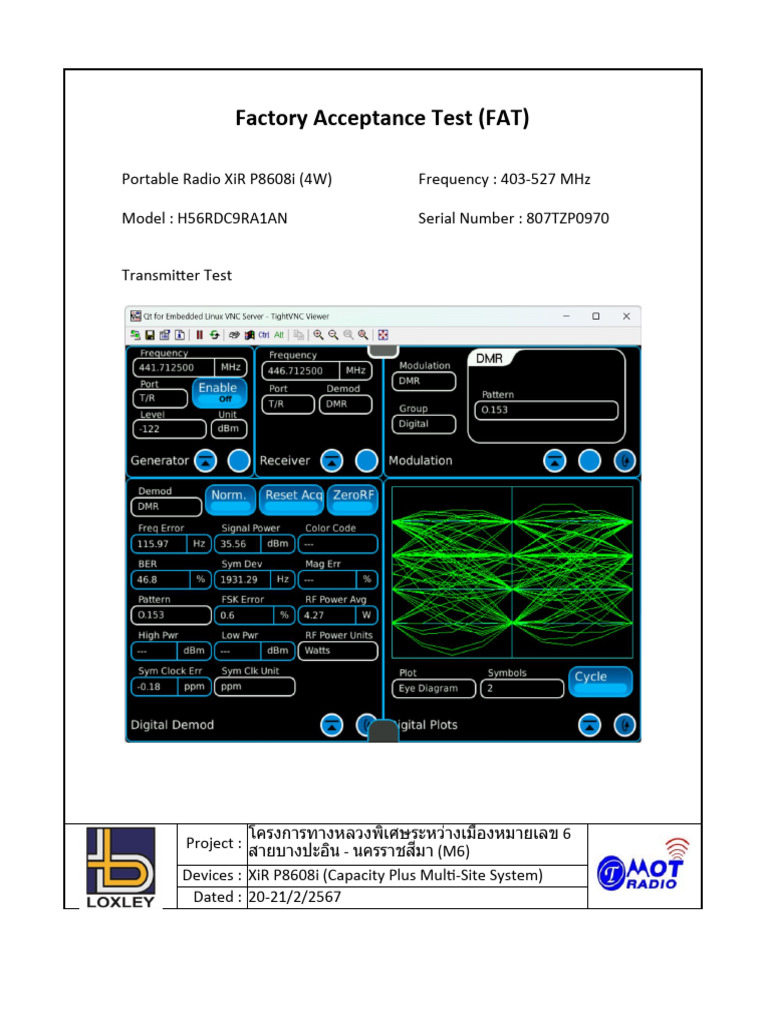 Factory Acceptance Test Report M6_2422024V5 | PDF