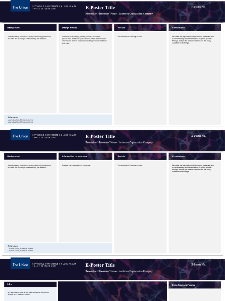 E-Poster Templates 2021 | PDF | Evidence | Epistemology Of Science