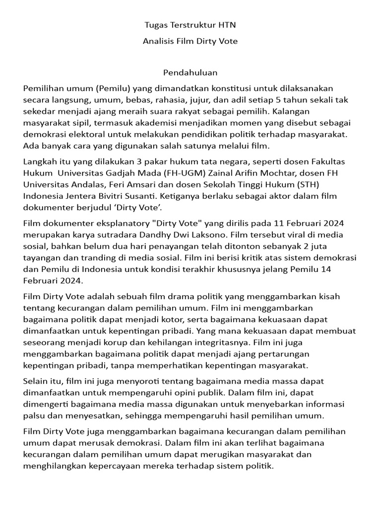 Tugas Terstruktur HTN 2024 | PDF