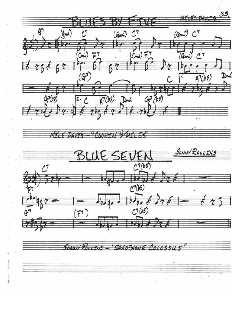 Blues by Five - BB Instruments | PDF