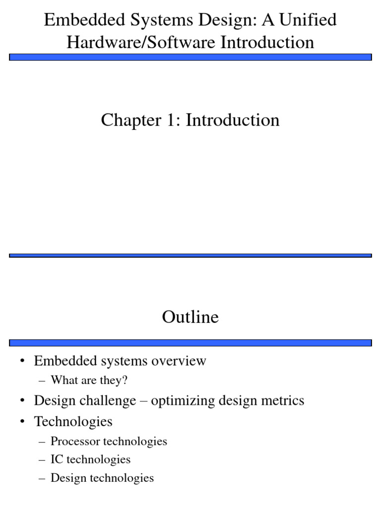 Lecture1,2_An Overview of the Embedded Systems | PDF | Integrated Circuit | Embedded System