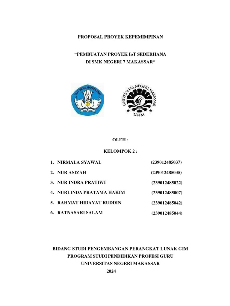 Uts - Proposal Proyek Kepemimpinan - Rahmat Hidayat Ruddin | PDF