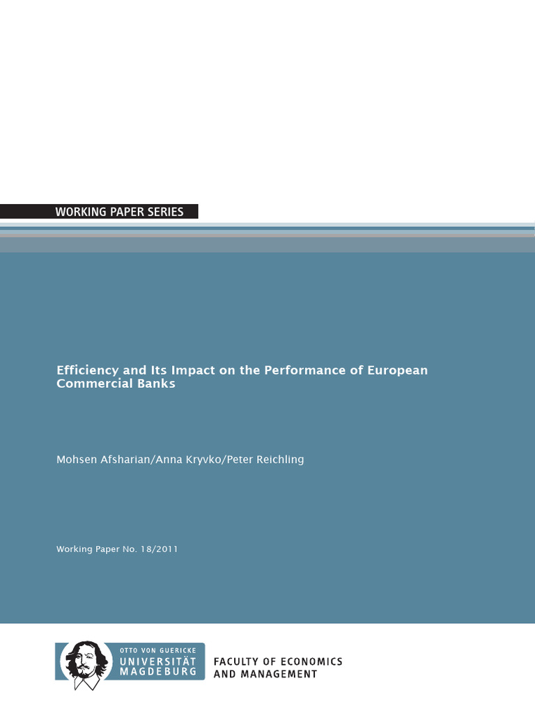 Efficiency and Its Impact On The Performance of European Commercial ...