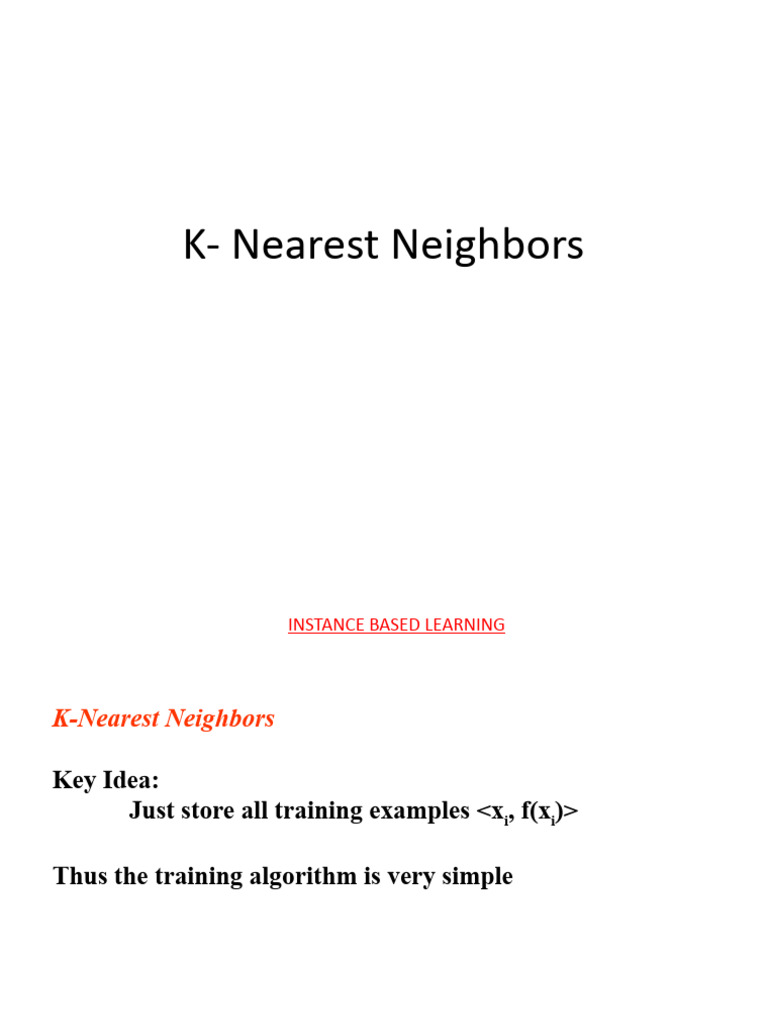 K - Nearest Neighbors | PDF | Statistical Classification | Teaching Mathematics
