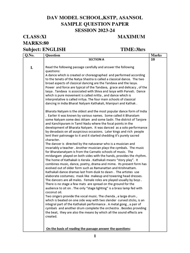 CLASS 11-All - Merged SAMPLE PAPER-2 | PDF