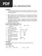 PORAM Standard Specification | PDF | Palm Oil | Liquids