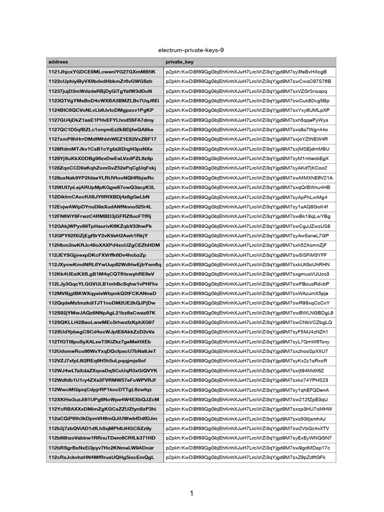 Electrum Private Keys 9 | PDF | Public Key Cryptography | Cryptography