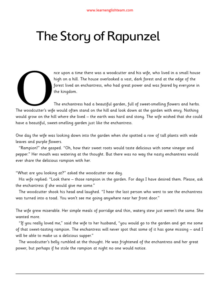 The฀Story฀of฀Rapunzel | Download Free PDF | Rapunzel