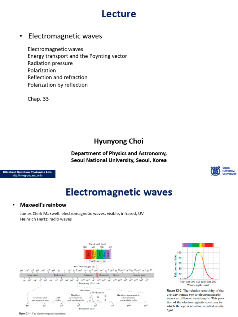 Lecture13 Electromagnetic Waves Upload Pdf Electromagnetic