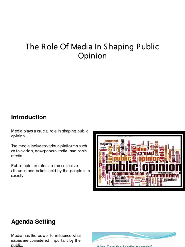 The Role of Media in Shaping Public Opinion | PDF | Public Opinion ...
