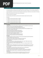 Method Statement Concrete | PDF | Concrete | Building Technology