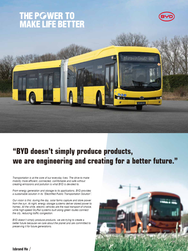 Byd Ebus Brochure | PDF | Transport | Vehicles