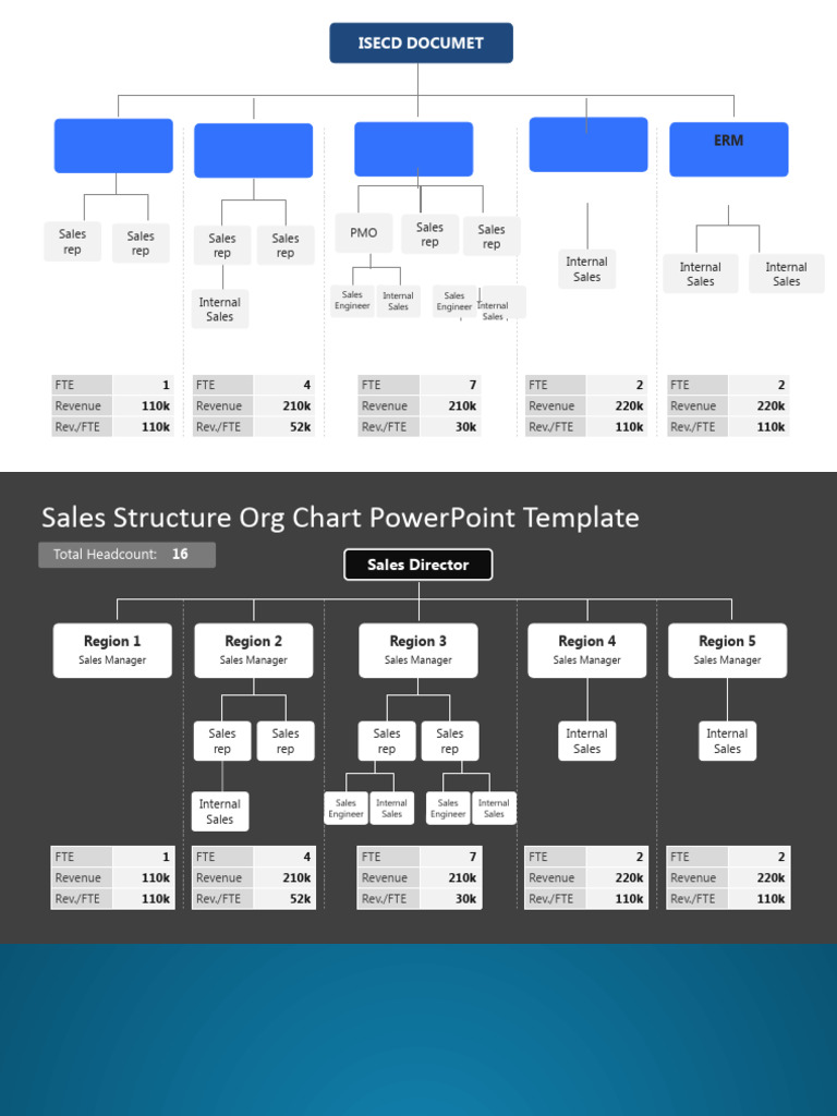21583 01 Sales Structure Org Chart Powerpoint Template 16x9 1 | PDF