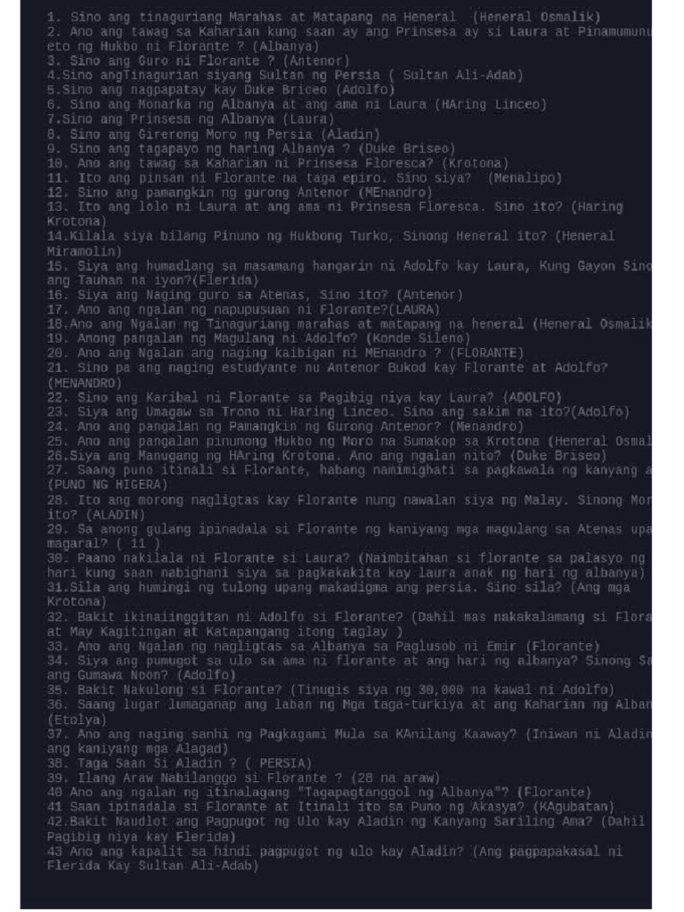 Filipino Notes | PDF