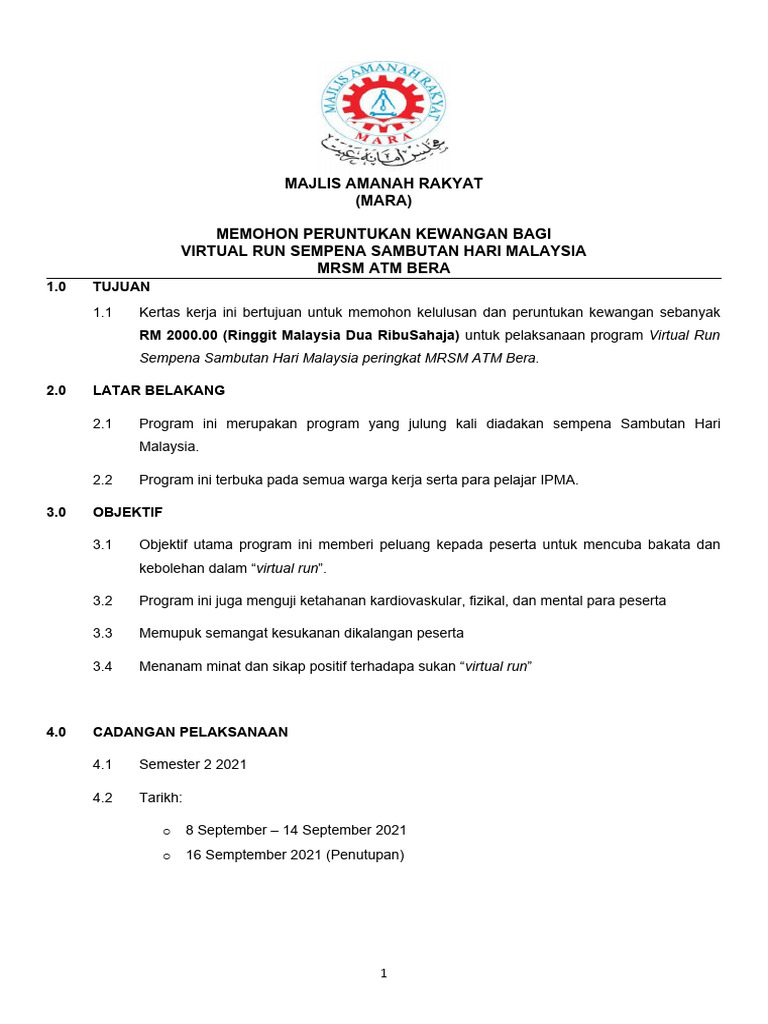 Contoh Kertas Kerja | PDF