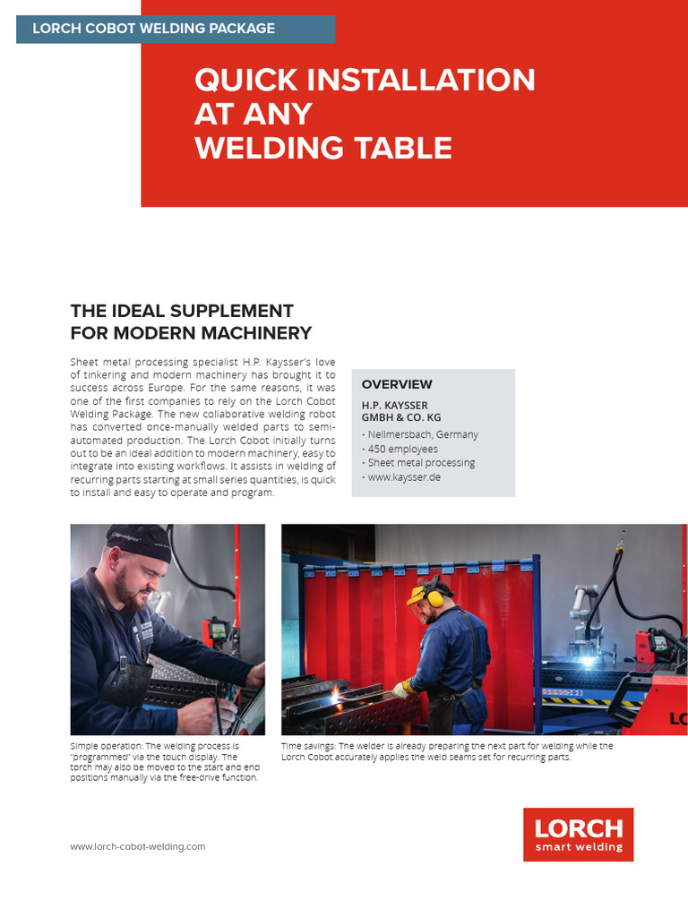 Lorch Cobot Welding Package Overview | PDF | Welding | Construction