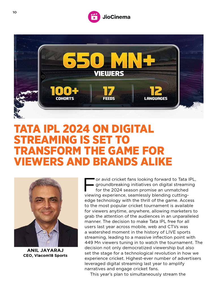 Tata IPL 2024: Digital Streaming Revolution | PDF | Advertising | Brand