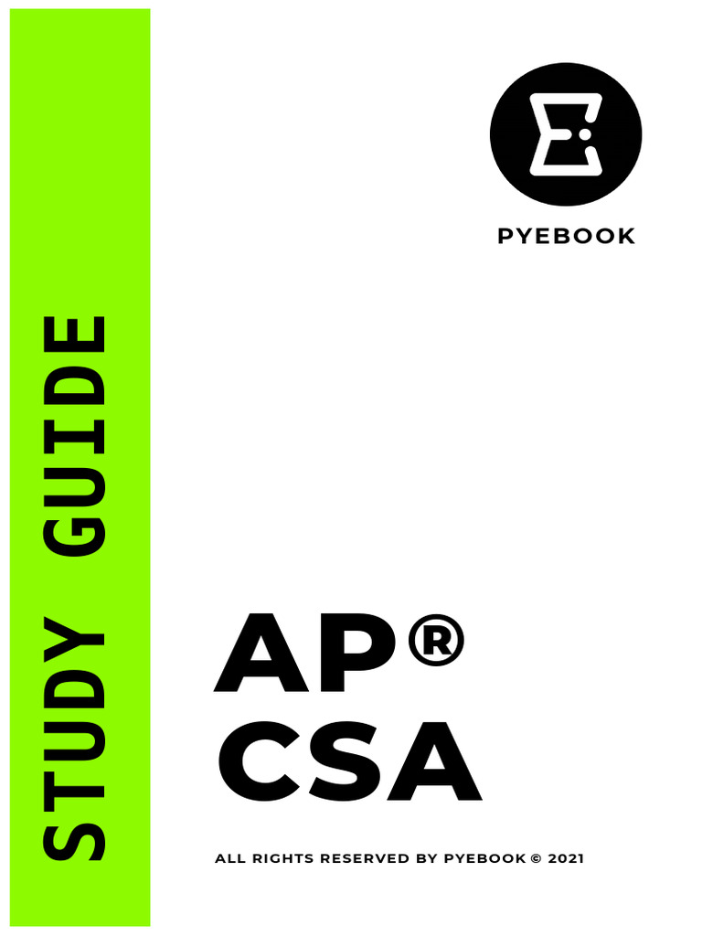 AP - CSA Pie Book | PDF | Inheritance (Object Oriented Programming ...