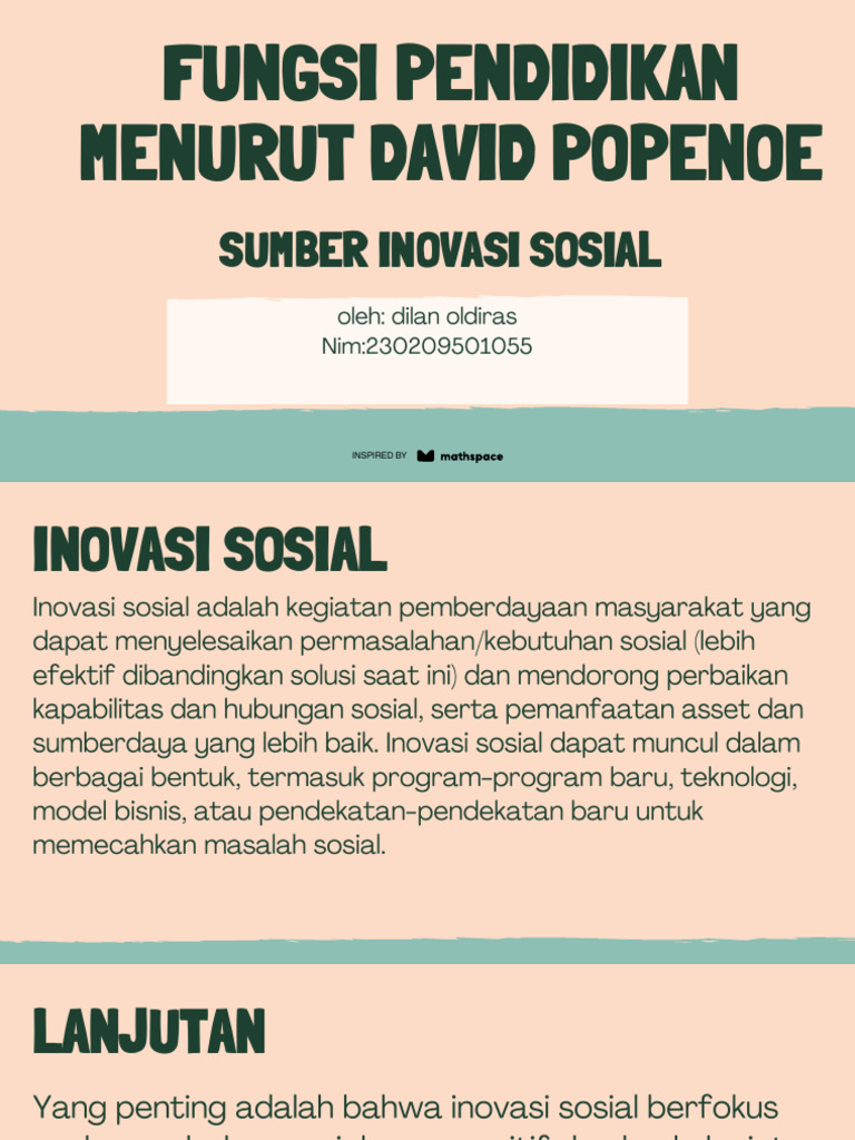 Fungsi Pendidikan Menurut David Popenoe | PDF