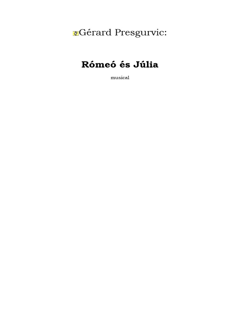 Gérard Presgurvic - Rómeó És Júlia | PDF