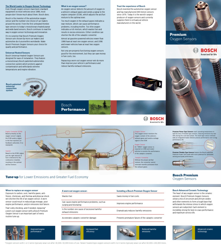 Premium Oxygen Sensor Features | PDF | Exhaust Gas | Energy Technology