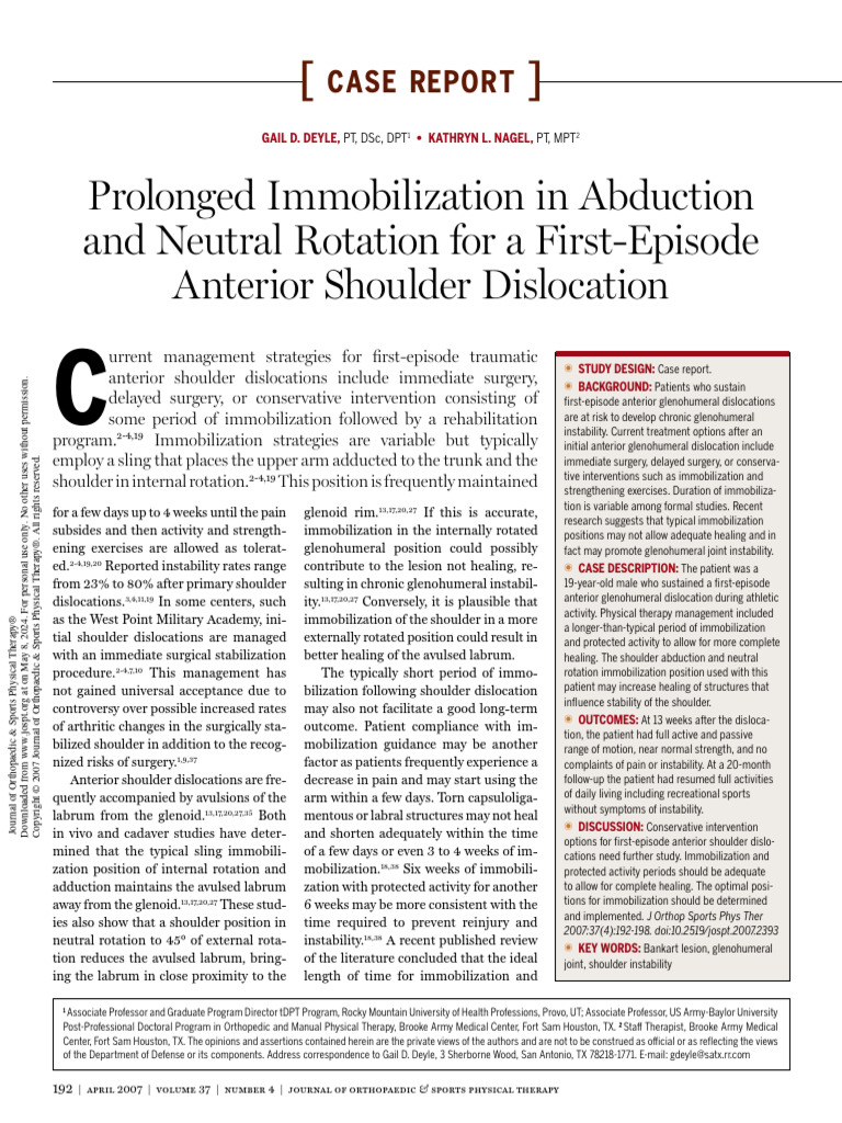 Deyle Nagel 2007 Prolonged Immobilization in Abduction and Neutral ...