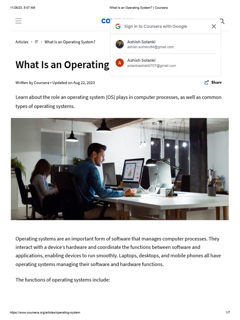 What is an Operating System_ _ Coursera | PDF | Operating System ...