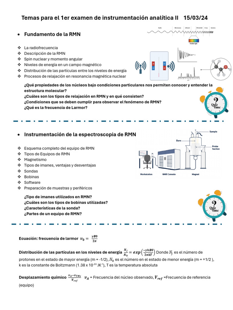 Temas 1er examen RMN | PDF