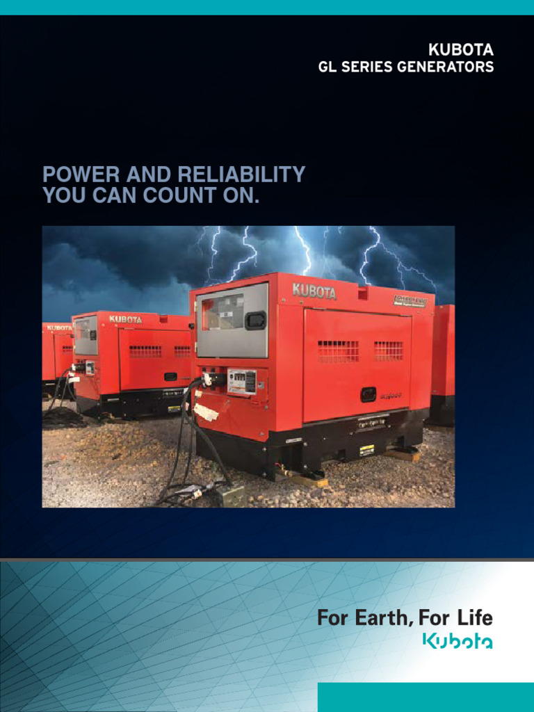 Kubota Generator Bro-Web-SinglePgs | PDF | Electric Generator | Mains ...