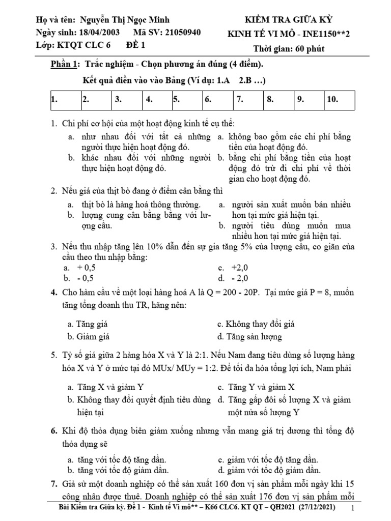 Đề 1 Ktra Gk k66. Clc.ktqt | PDF