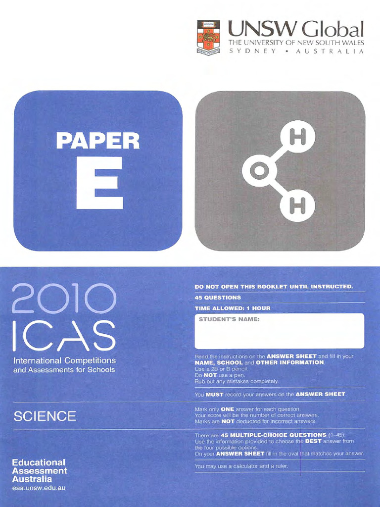 2010 ICAS Science Paper E | PDF