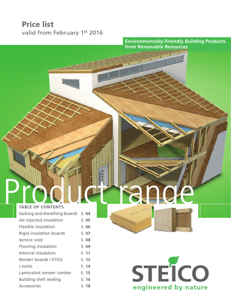 STEICO Pricelist Int I | PDF | Building Insulation | Wood