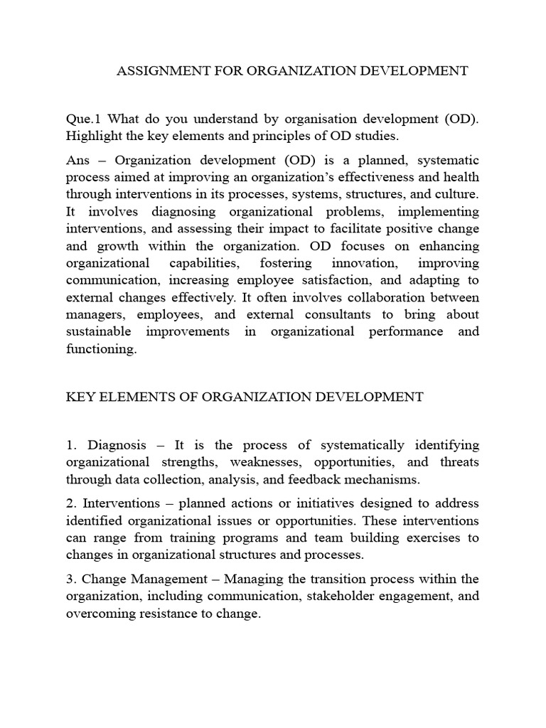 123 Od | Download Free PDF | Organization Development | Change Management