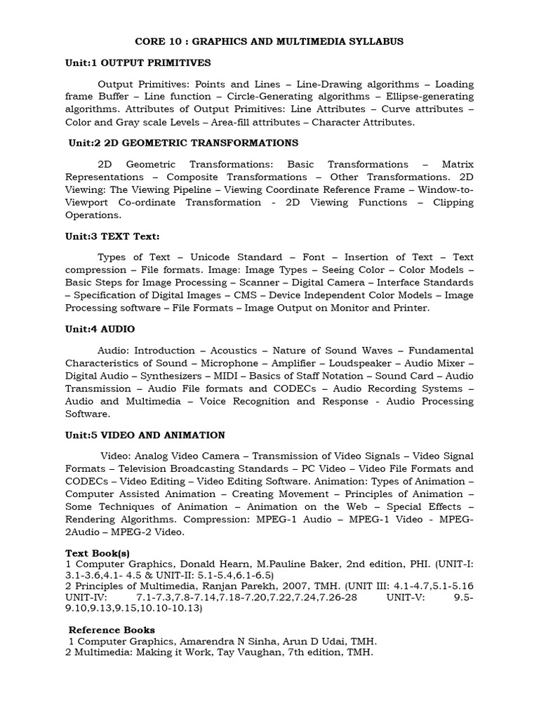 GM Full Notes | PDF | 2 D Computer Graphics | Video