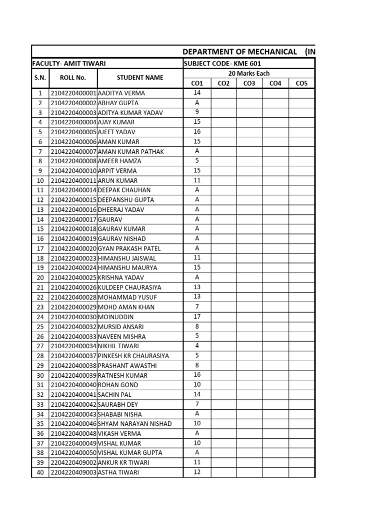 2nd & 3rd & 4th Year Student List (1) (1) | PDF