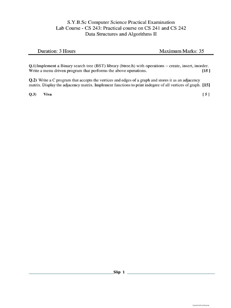 New SY BSC CS - SlipsAY 20 - 21 Sem IV | PDF