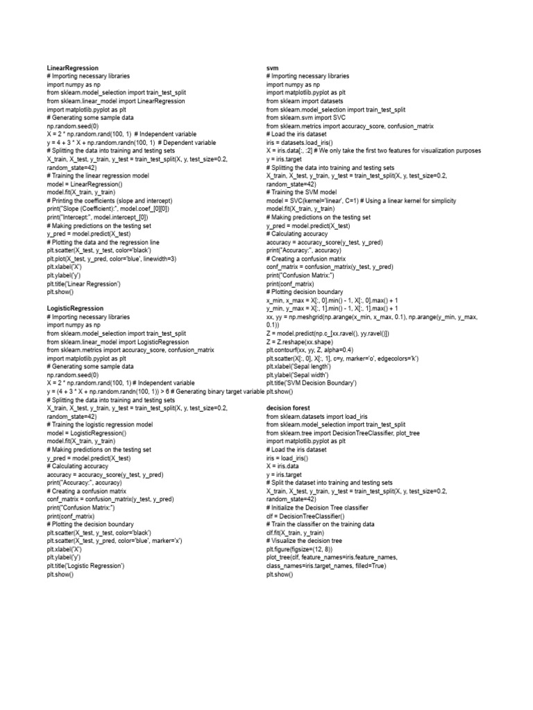 Linearregression SVM | PDF | Principal Component Analysis | Support Vector Machine